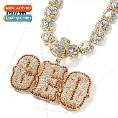 Hip-hop new copper wh diamonds bone knuckle letter necklace