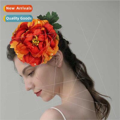 Europe new bridal headdress retro photo flowers hair accesso
