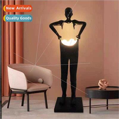 Modern simple living room art human sculpture lamp designer