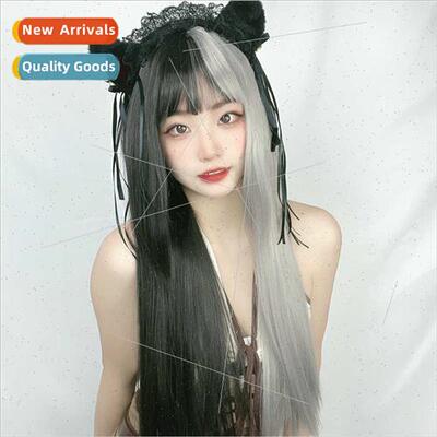 wig female yin yang color long air bangs lola styling chemic