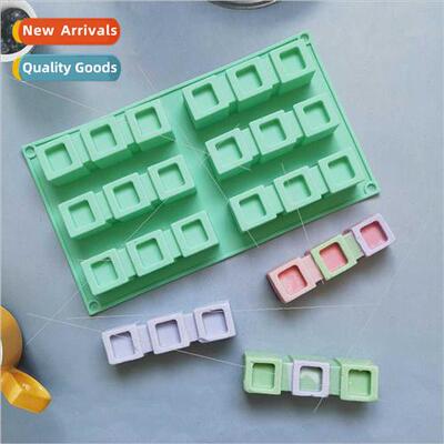6 in 3 concave squares 204 cake chocolate silicone mold dess