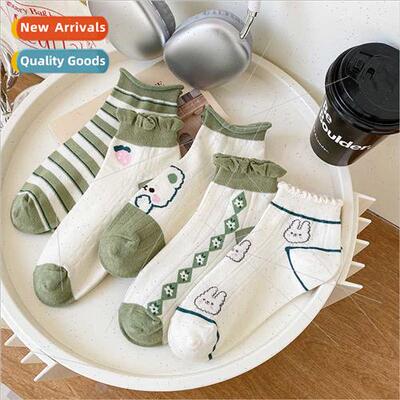 Socks women short socks shallow low color blocking boat sock