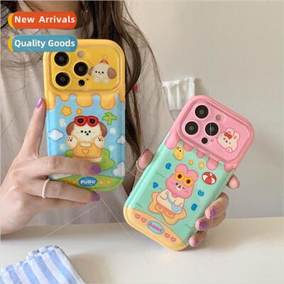 Summer Cartoon Sunglasses Puppy 适用 iPhone 13 Couple 14ProM