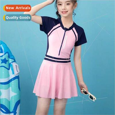 New childrens sports swimsus  girls middle and large childre