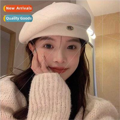 new Australian wool tweed beret sub-women autumn winter seni