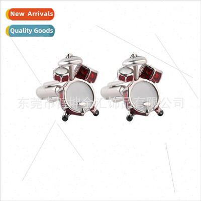 Stereoscopic 3D Drum Cufflinks Jazz Drum Cufflinks Musical I
