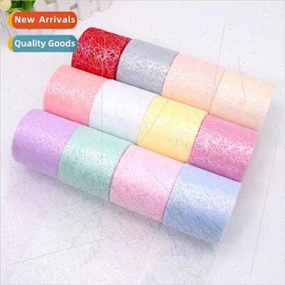 6cm 25 yards colorful messy net Korean  net wh a bow DIY chi