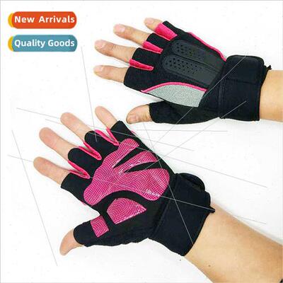 Fness gloves men women half finger -slip wrist guards silico