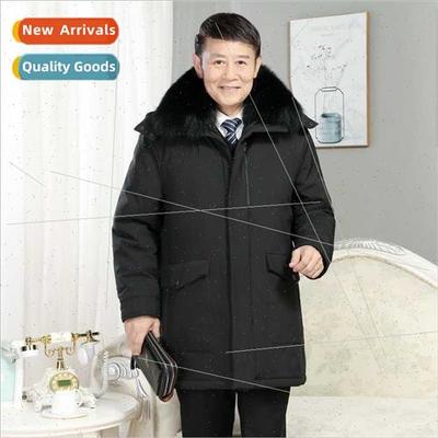 2023 new middle-aged elderly high- down jacket thickening in