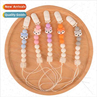 Pacifier chain made food grade silicone Fox Pacifier anti-dr