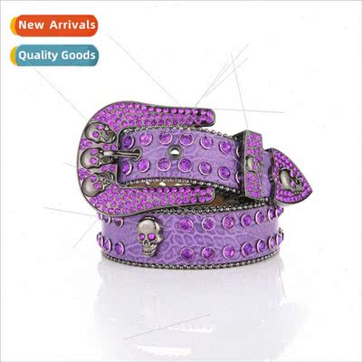 Decoration ladies belt women rhinestone fashion ghost head s