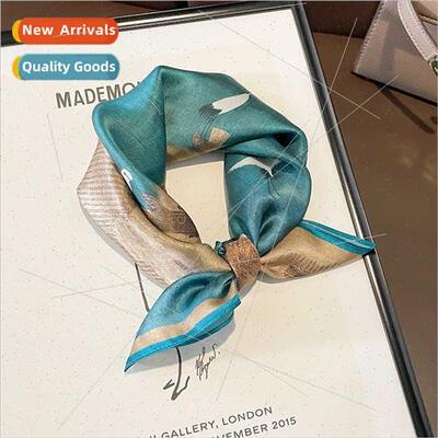 Chinese simple silk 53 small square scarf silk scarf cranes