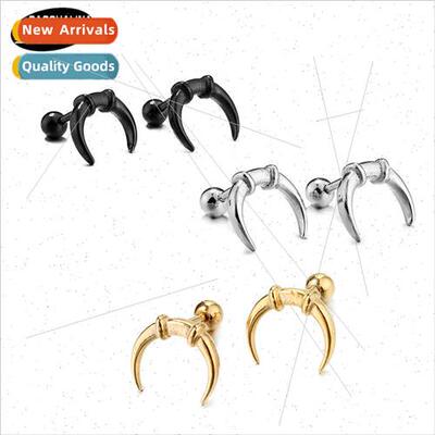 Tanium Steel  Jewellery Hip Hop Personalised Round Wire Earr