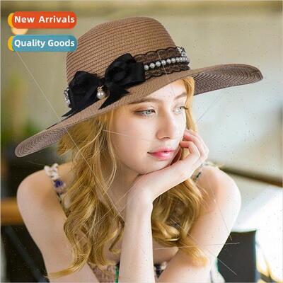 Folding straw sun hat female summer beach beach outing vacat