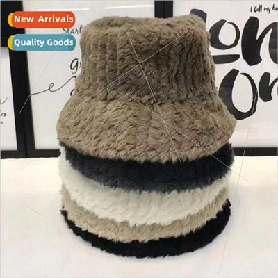 Hat women autumn winter versatile furry fisherman hat versat
