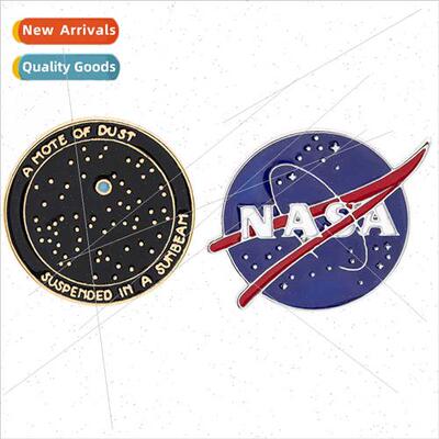 Europe New NASA NASA  Suspended Cosmic Star Brooch