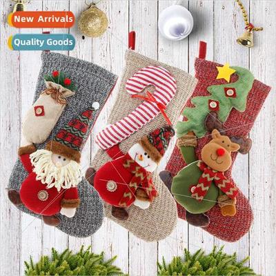 Christmas decorations large knted holiday woolen socks felt