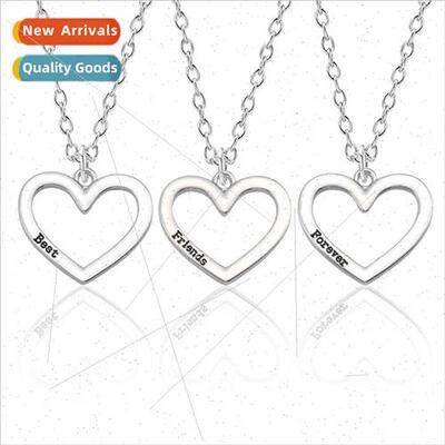 Korean fashion simple girlfriends three love splicing letter