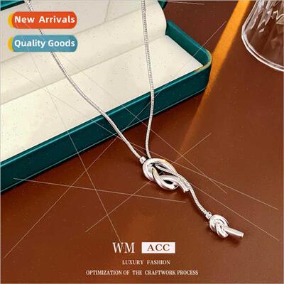 Metal Knotted Snake Bone Necklace Europe Collarbone Chain ch