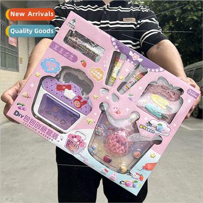 Children play house cream glue diy jewelry bag toy set girls