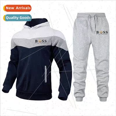 Autumn and Winter Mens Sweatshirt Fashion Multi-color Splici