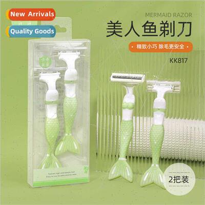 Mermaid Razor 2 pack 3 layers shaver underarm leg hair remov