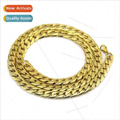 Europe Gold Bully Antique Copper Chain Necklace Men Hip Hop