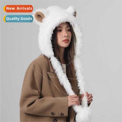 Sheep baa baa cute ltle wool fleece head wrap hat cute plush