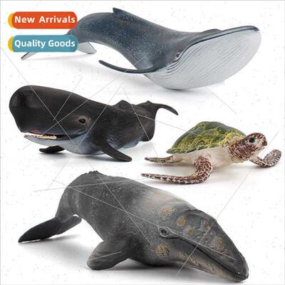 blue whale gray whale sperm whale sea turtle model toys stat