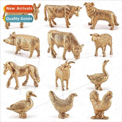 Farm Gold Poultry Animals Chicken Duck Goose Donkey Cow Gold