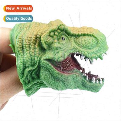 TPR Plastic Green Allosaurus Jurassic Dinosaur Model Finger