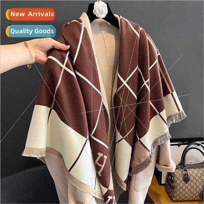 Winter women scarf faux cashmere warm shawl large square sca