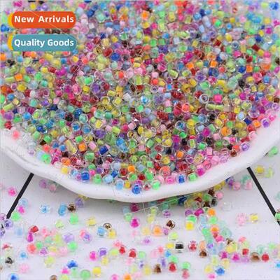 Dyeing core glass rice beads diy weaving bracelet necklace l