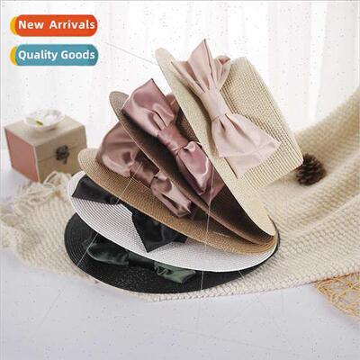 2023 Bow Straw Hat Hepburn Fashion Straw Hat Sunhat Hat Beac
