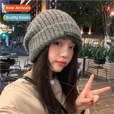 Korean  new hat female fall winter fashion wh big head circu