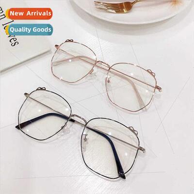 2019 new fashion metal students flat glasses glasses frame f