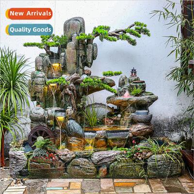 Rockery water fountain living room balcony fish pond landsca