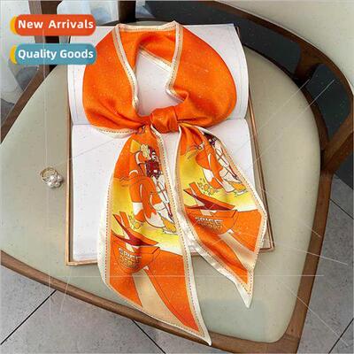 2021 Korean  new imation silk fashion double-sided retro sma