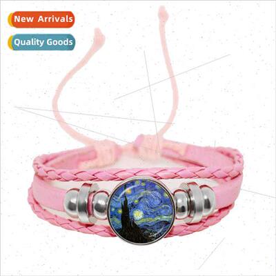Accessories Van Gogh Time Gemstone Leather Bracelet Starry g