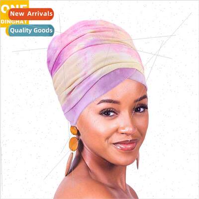 New stch cotton scarf long-tailed cap Wrap head cap turban c