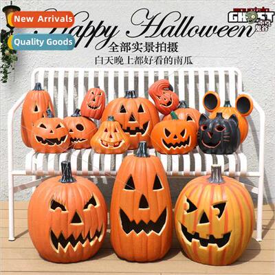 Halloween pumpkin lamp hollow LED light-emting spooky shoppi