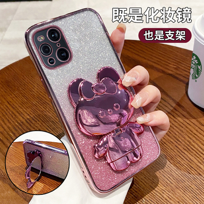 适用OPPOFindx3防摔软手机壳支架