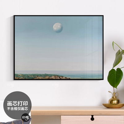 马格里特超现实主义书房餐厅客厅抽象装饰画芯卧室玄关桌挂画心