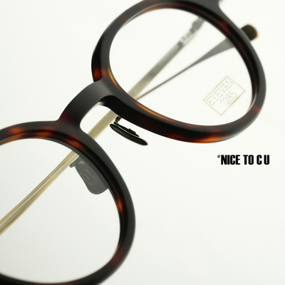 EYEVAN7285 422日系手作眼镜框复古圆框哑光眼镜玳瑁色素颜大框