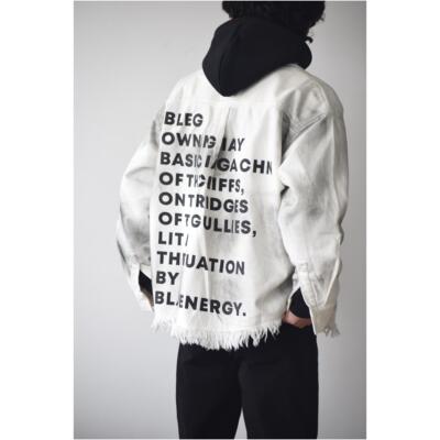 X1617字母印花外套休闲工装夹克