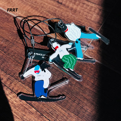 FRRT双板滑雪亚克力钥匙扣