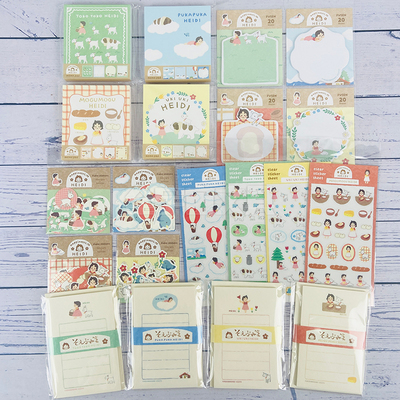 日本古川纸工阿尔卑斯山下heidi海蒂少女系列付笺贴纸 便签