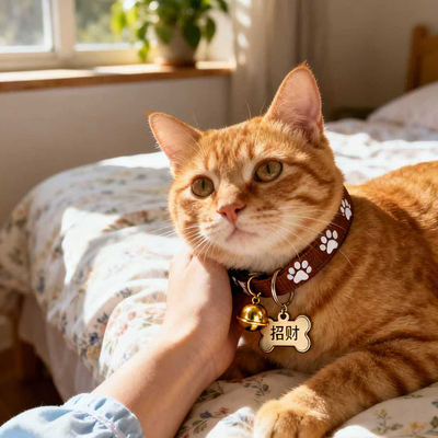 猫咪铭牌狗项圈宠物身份牌防丢牌定制刻字中小犬泰迪比熊狗牌挂饰