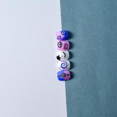 蓝眼睛浮雕美甲贴纸指甲饰品手帐贴 Evil Eyes 5D Nail Stickers