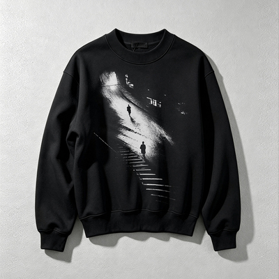 授权现货 Aura Threads 美式人影印花复古做旧 vibe 潮牌卫衣男